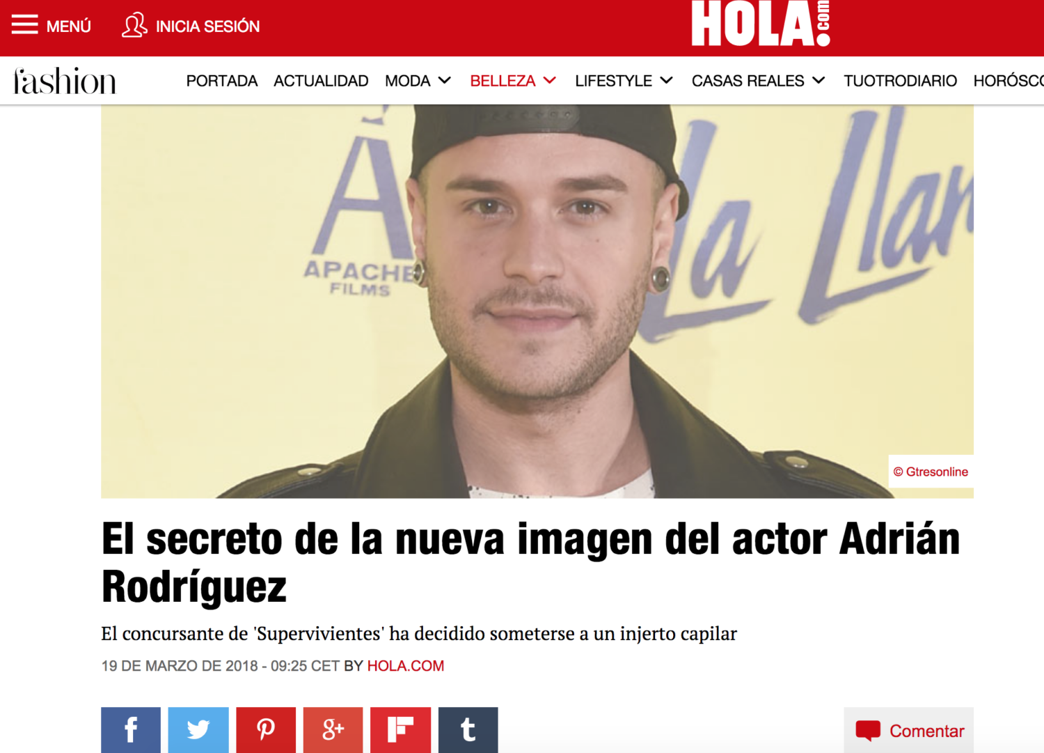 Hola: El secreto de la nueva imagen del actor Adrián Rodríguez ...